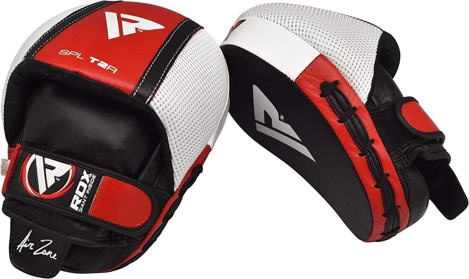 RDX Smartie Pads MMA Boxing Punch Target Focus Training Punching Mitts Hook & Jab Thai Strike Kick Shield, Standard, Red/Black