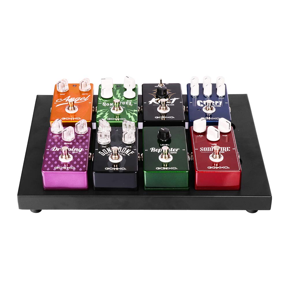 SOYAN Large Guitar Pedal Board 22" x 12.5" with Carry Bag, Mounting Tapes Included (L-22)