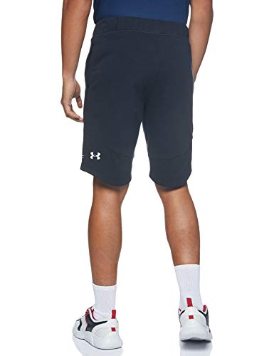 Under Armour Baseline Fleece Basketball Short, Black (001)/White, Large