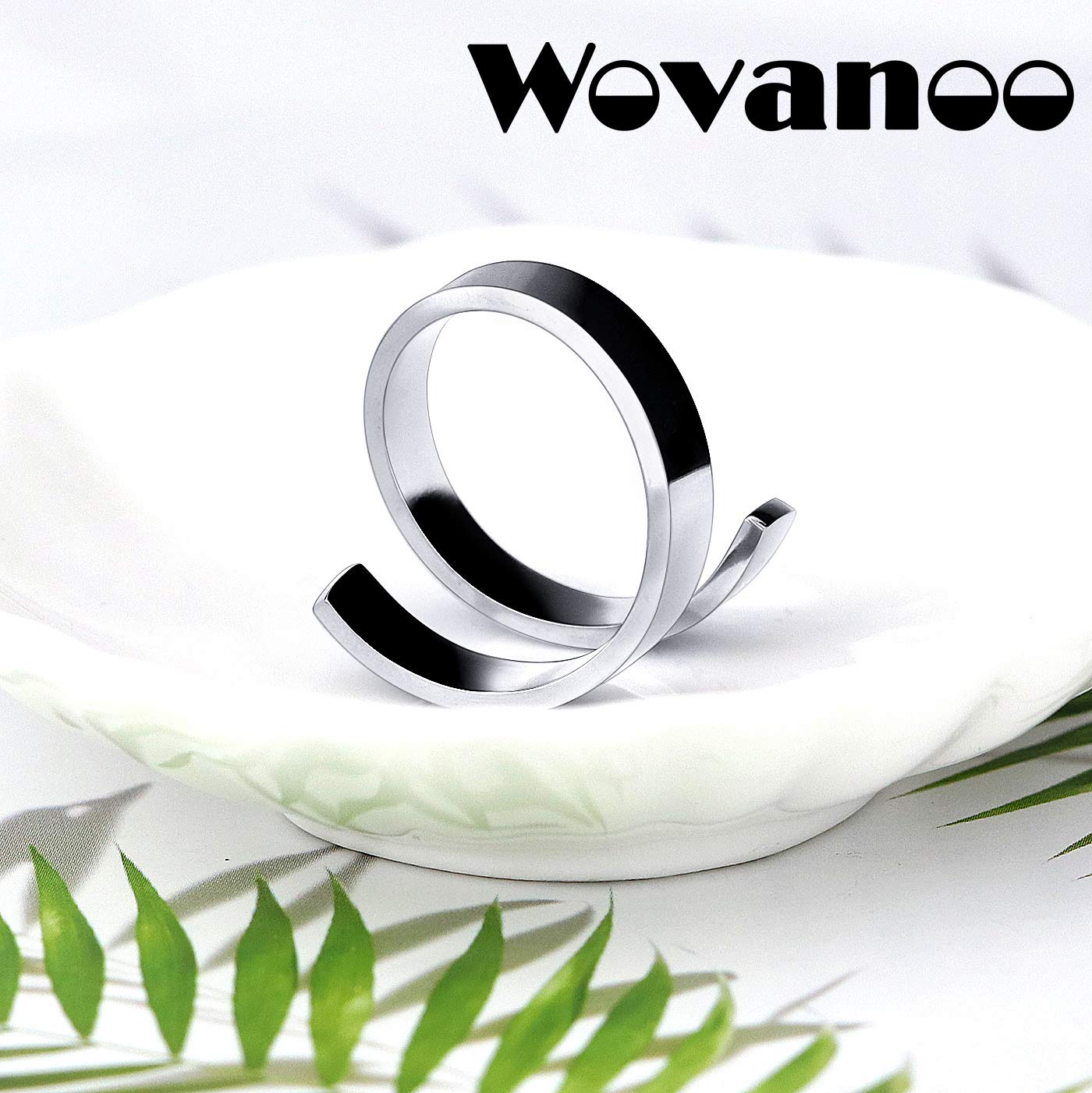 Wovanoo Inspirational Motivational Ring Gifts for Best Friend I Am Enough Personalized Stainless Steel Adjustable Twist Ring Gift for Birthday I Am Enough