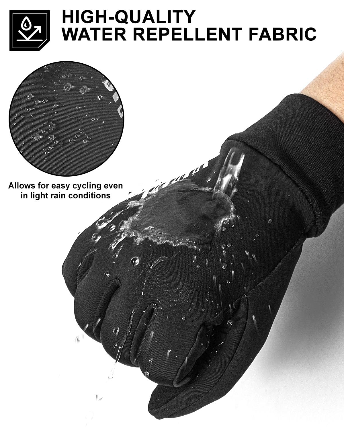 RIGWARL Upgraded Gloves for Cold Weather Waterproof, Winter Gloves for Men Women with Touch Screen, Early Spring and Late Fall Drving Gloves for Runing Walking Skiing Snow