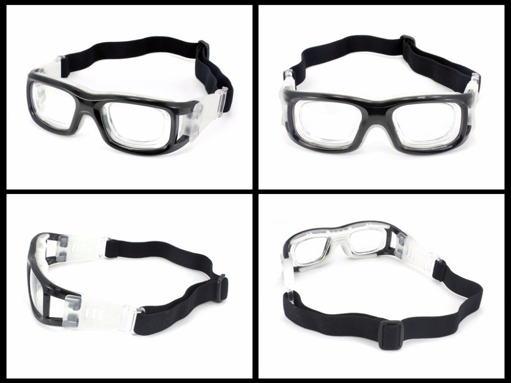 Ray Ron Eyewear for Basketball Glasses Sport Goggles Safety Glasses Adult Hard Frame Protective Transparent & Blue