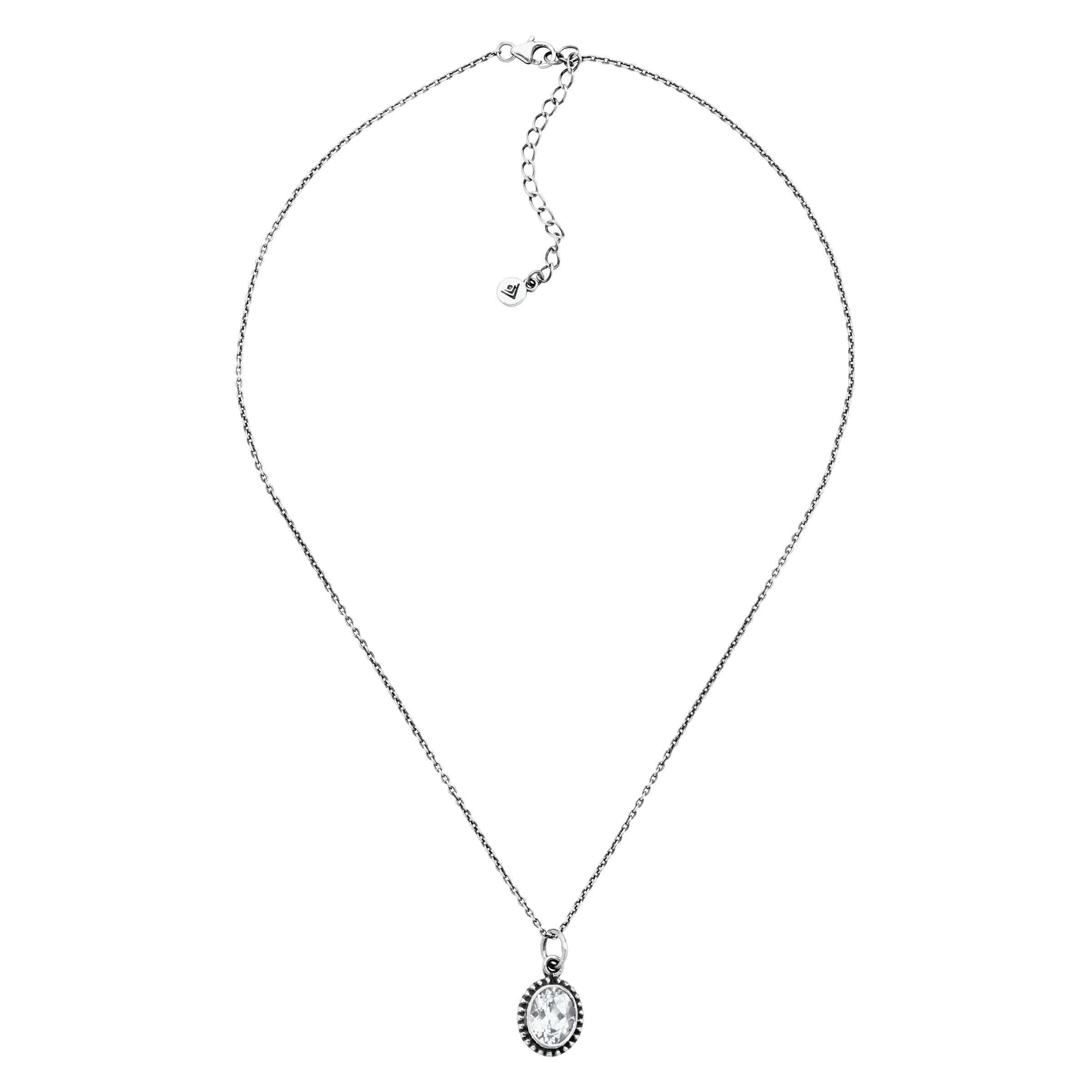 Silpada 'Sandbar' Topaz Pendant Necklace in Sterling Silver, 16" + 2"