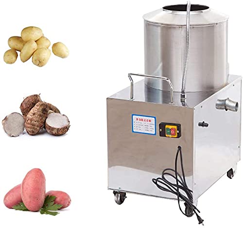 Stainless Steel Potato Peeling Machine, Commercial Automatic Potato Peeling Machine, Stainless Steel Centrifugal Rotating Fruit and Vegetable Knife Kitchen Peeling Tool,1500W