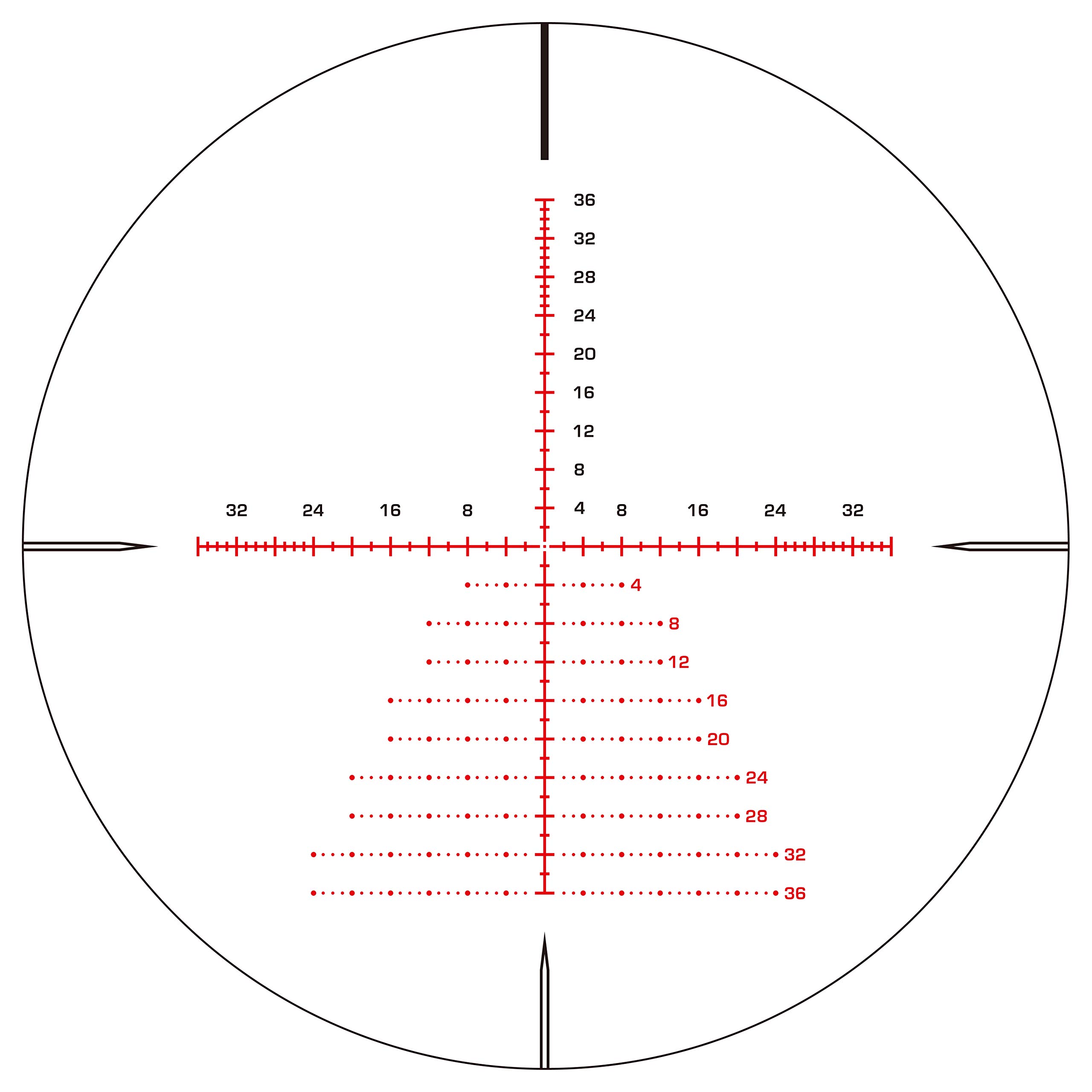 Swampfox Kentucky Long FFP Precision Riflescope, 2-12x44 MOA Illuminated 30mm