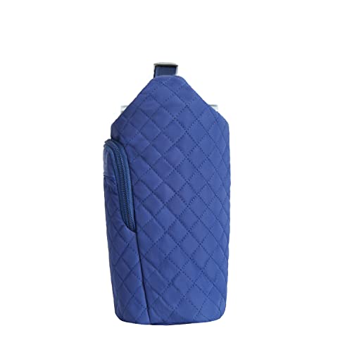 Travelon Anti-Theft Boho Insulated Water Bottle Tote, Lush Blue