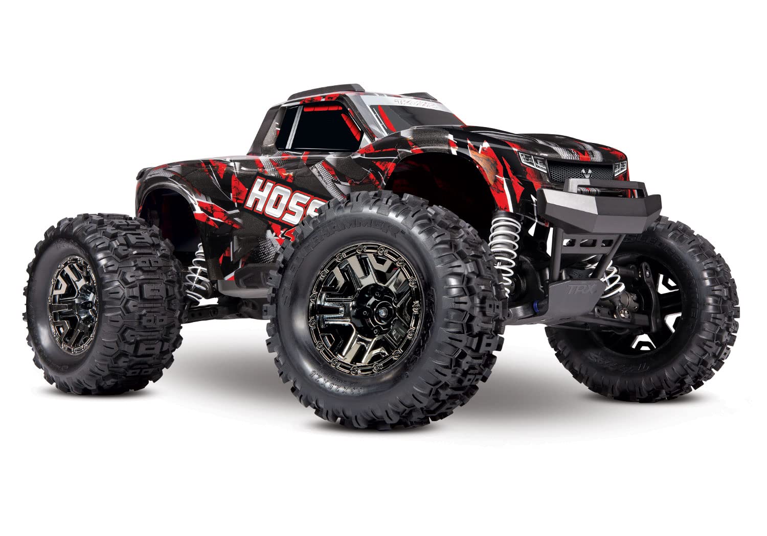 Traxxas 90076-4-SRED Hoss 4X4 VXL: 1/10 Scale Monster Truck