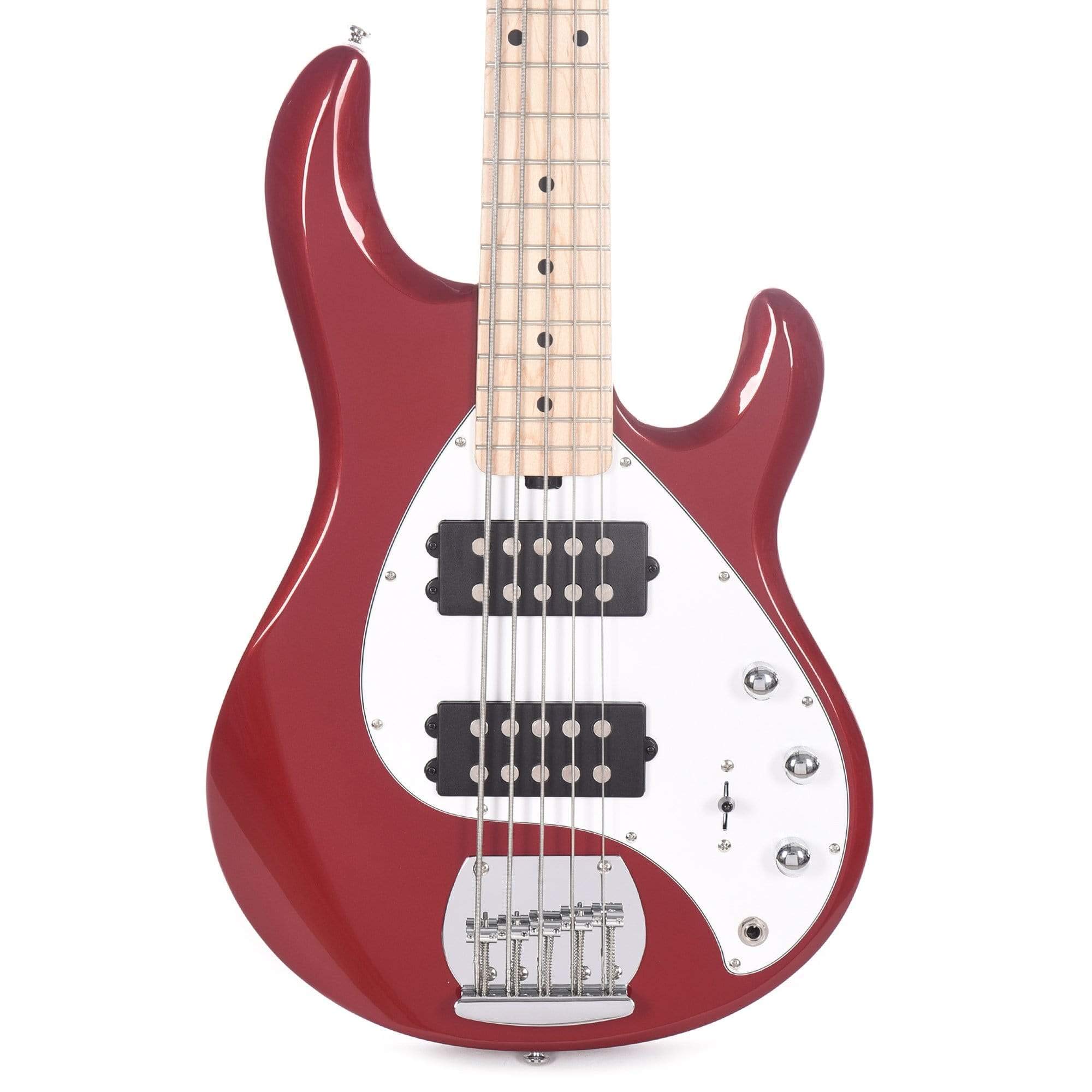 Sterling by Music Man 5 String Bass Guitar, Right, Candy Apple Red (RAY5HH-CAR-M1)