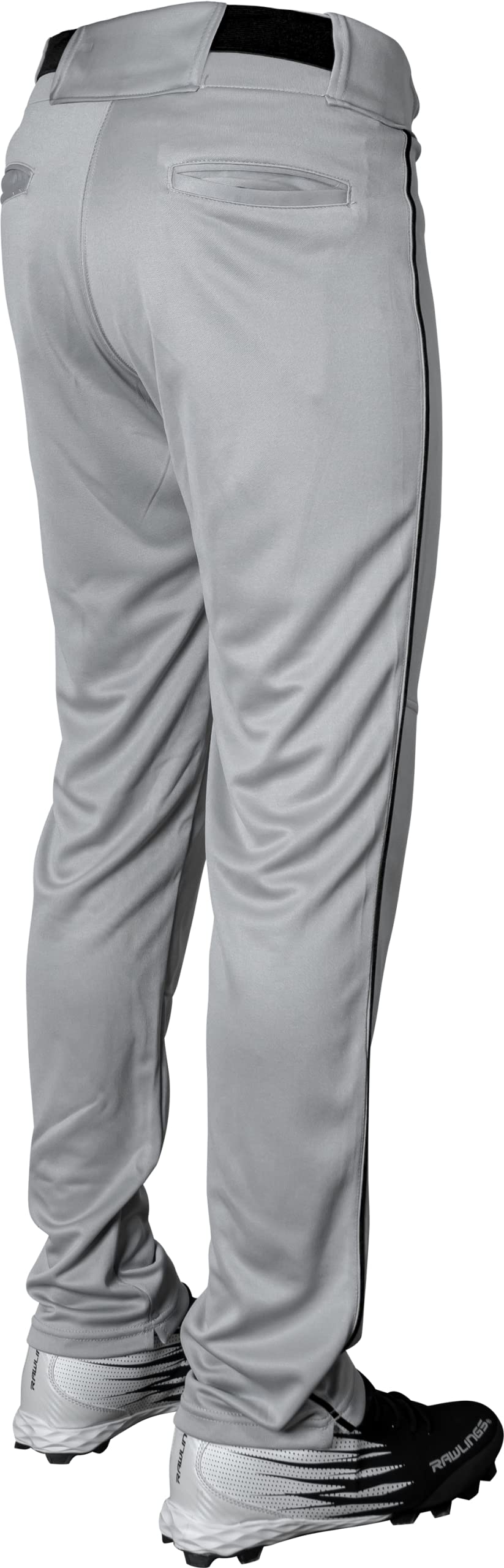 Rawlings | LAUNCH SERIES Full Length Baseball Pants | Adult Medium | Grey/Black