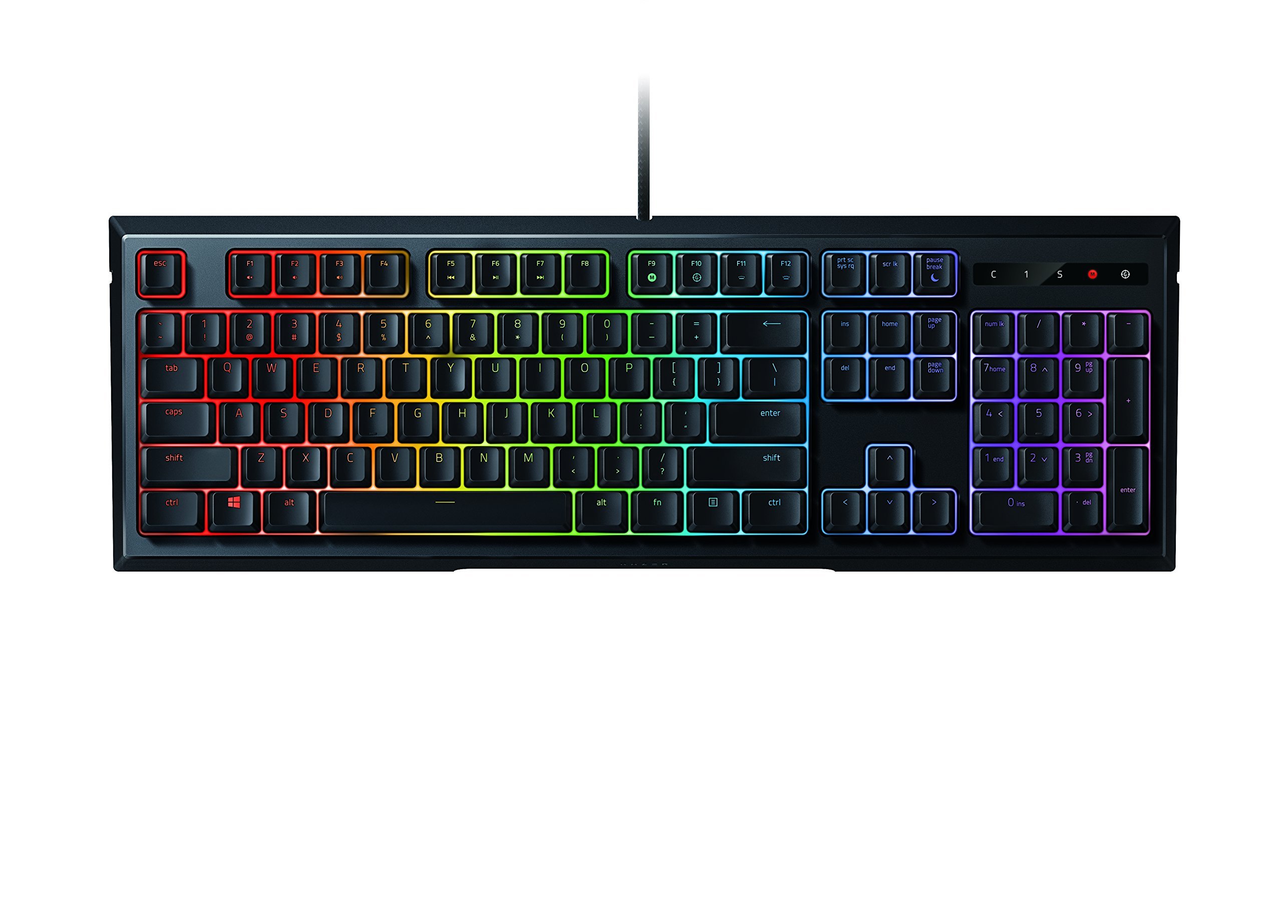 RAZER RZ03-OCKB-B Ornata Chroma - Revolutionary Mecha-Membrane Gaming Keyboard with Mid-Height Keycaps - Ergonomic Design (Renewed), RGB