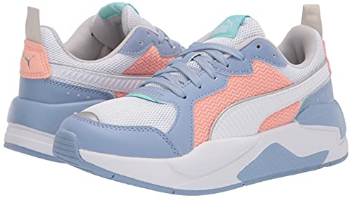 PUMA unisex child X-ray Sneaker, Forever Blue-puma White-apricot Blush-island Paradise, 4 Big Kid US