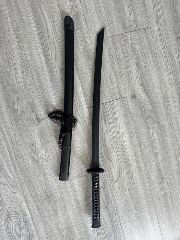 Sword fort Replica Swords - 39" Sasuke Sword Katana Anime Cosplay Sword Black