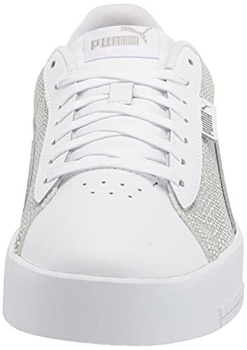 PUMA Women's Jada Sneaker, Snake Premium Silver-White, 7