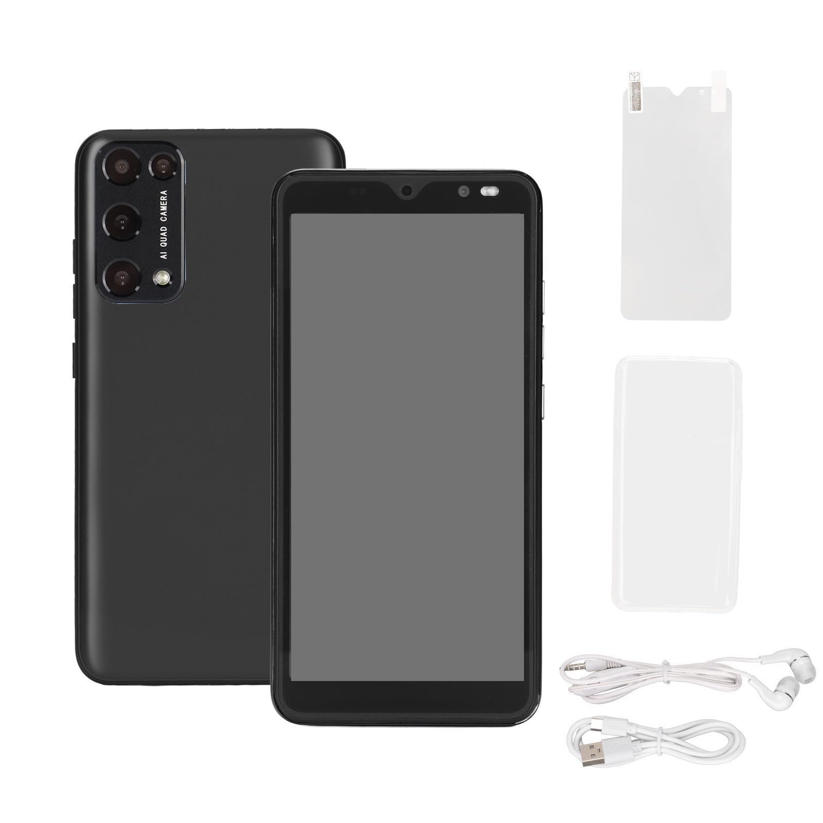 Serounder Rino8 Pro 5.45 Inch HD Screen Smartphone, Powerful Processor, Up to 128GB Expandable Storage, High Definition Cameras, System (Black)