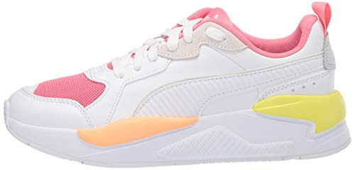 Puma Women's X-Ray Sneaker, White-Bubblegum-Plein air-Cantaloupe-Sunny Lime, 8 M US