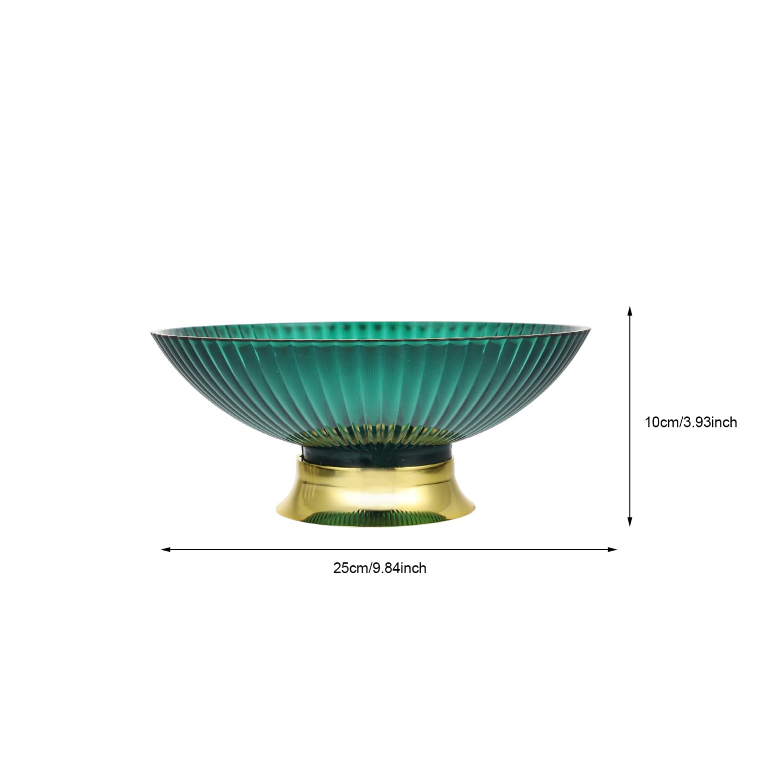 YARNOW Home Decor 1 Pcs Decorative Fruit Bowl, Plastic Fruit Berry Bowl Plate, Small Serving bowls with Hole for Snack Fruits Dessert (5 x 2 Inch Green) Cupcake Containers