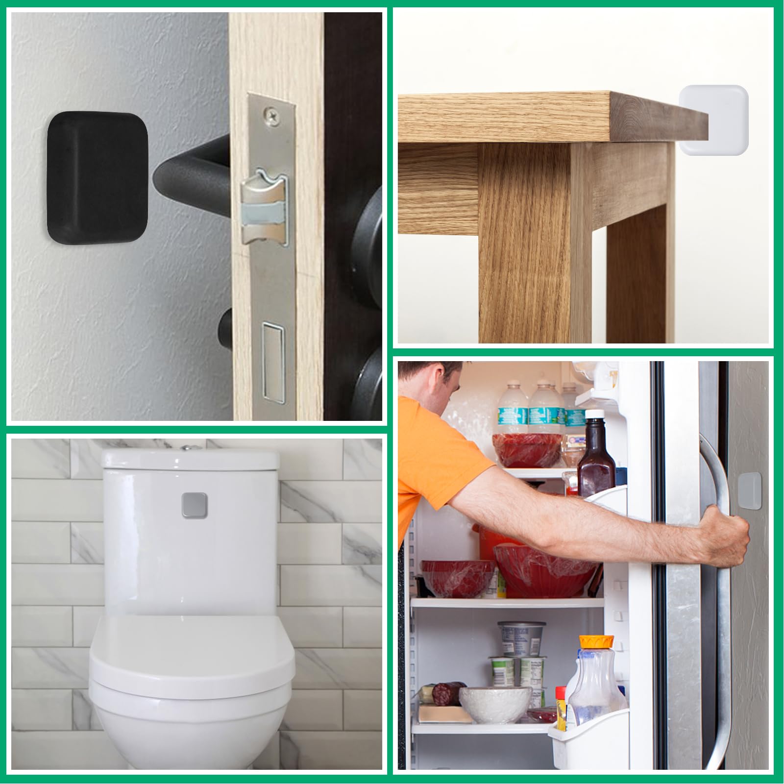 WLLHYF Door Stoppers Wall Protector, 6pcs Soft Silicone Self Adhesive Crash Pad Thickened Door Handle Bumper Door Knob Guard for Home Office Walls