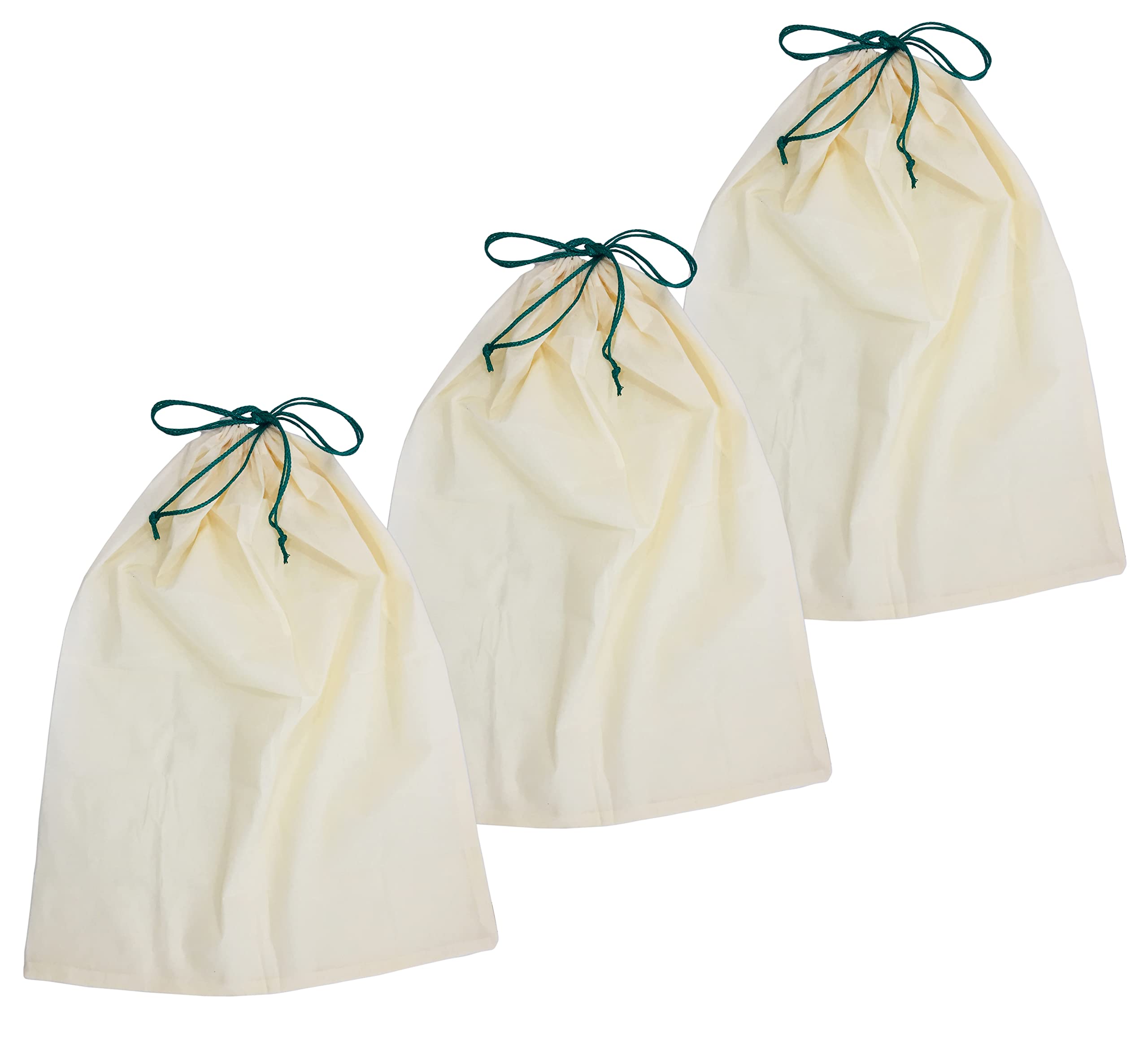 Star Quick Links XL - (19 x 25 Inch) Set of 3 Cotton Breathable Dust-Proof Drawstring Storage Pouch Bag