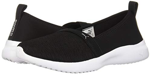 PUMA Womens Adelina, PUMA Womens Black-PUMA Womens Silver, 7