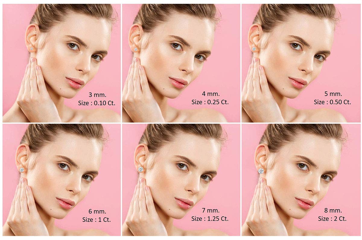 Spiritlele 18 Pairs Assorted 3-8mm Stud Earrings Set, CZ Stud Earrings, Ball Stud Earrings, Pearl Stud Earrings for Women