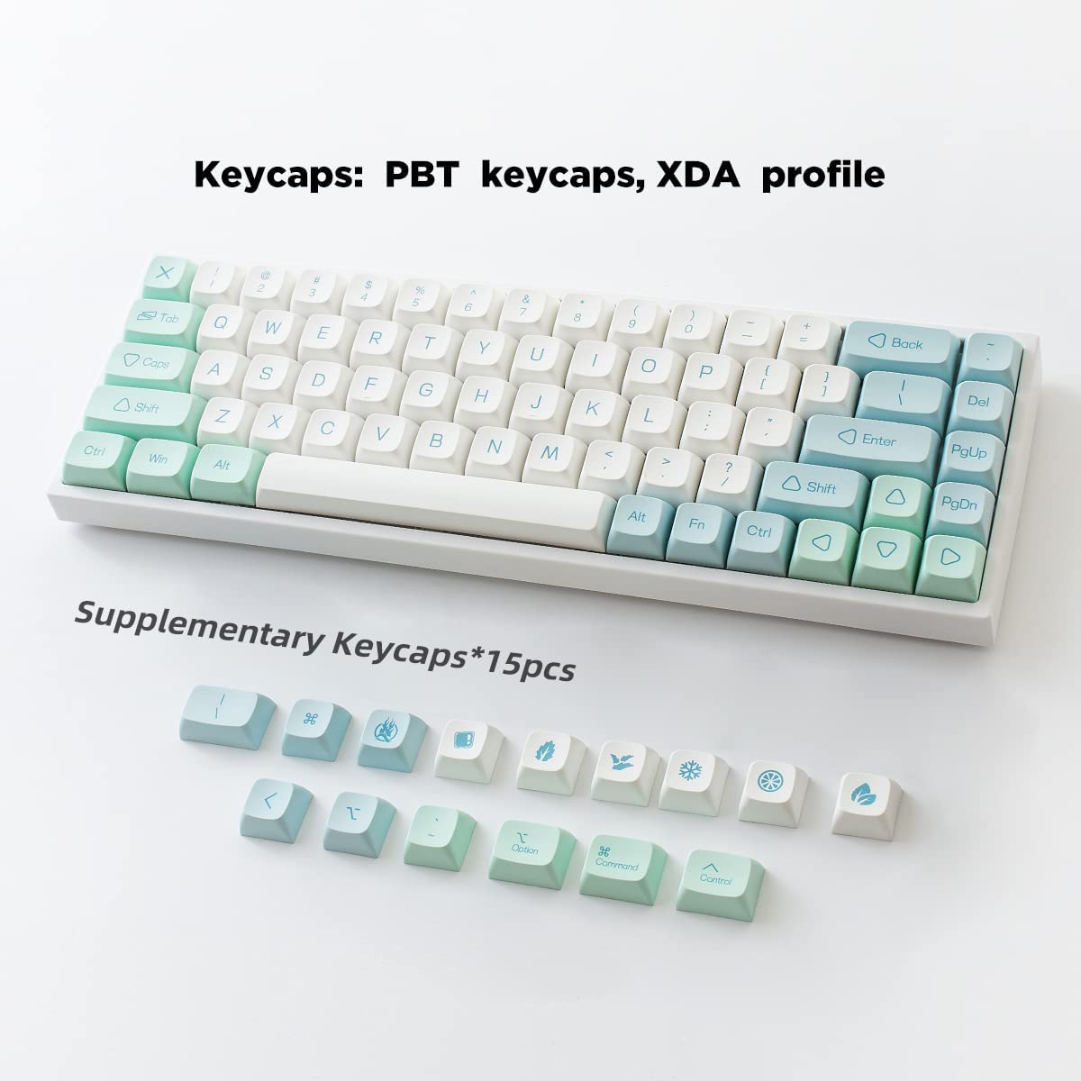 YUNZII YZ68 Mint Wirelss Hot Swappable Mechanical Keyboard 68-Key Gaming Keyboard, RGB Backlit for Mac/Win/Gamers (Gateron Red Switch, Mint)