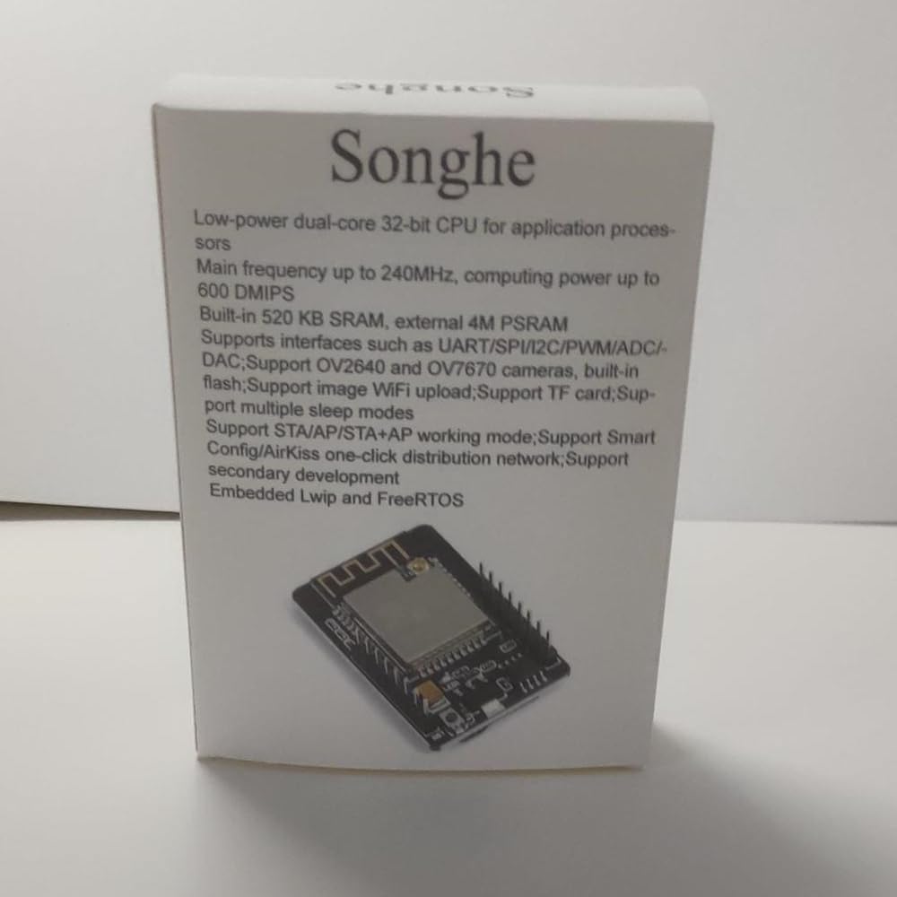 Songhe ESP32-CAM WiFi + Bluetooth Development Board Module ESP32 with OV2640 2MP Camera Module (3pcs)