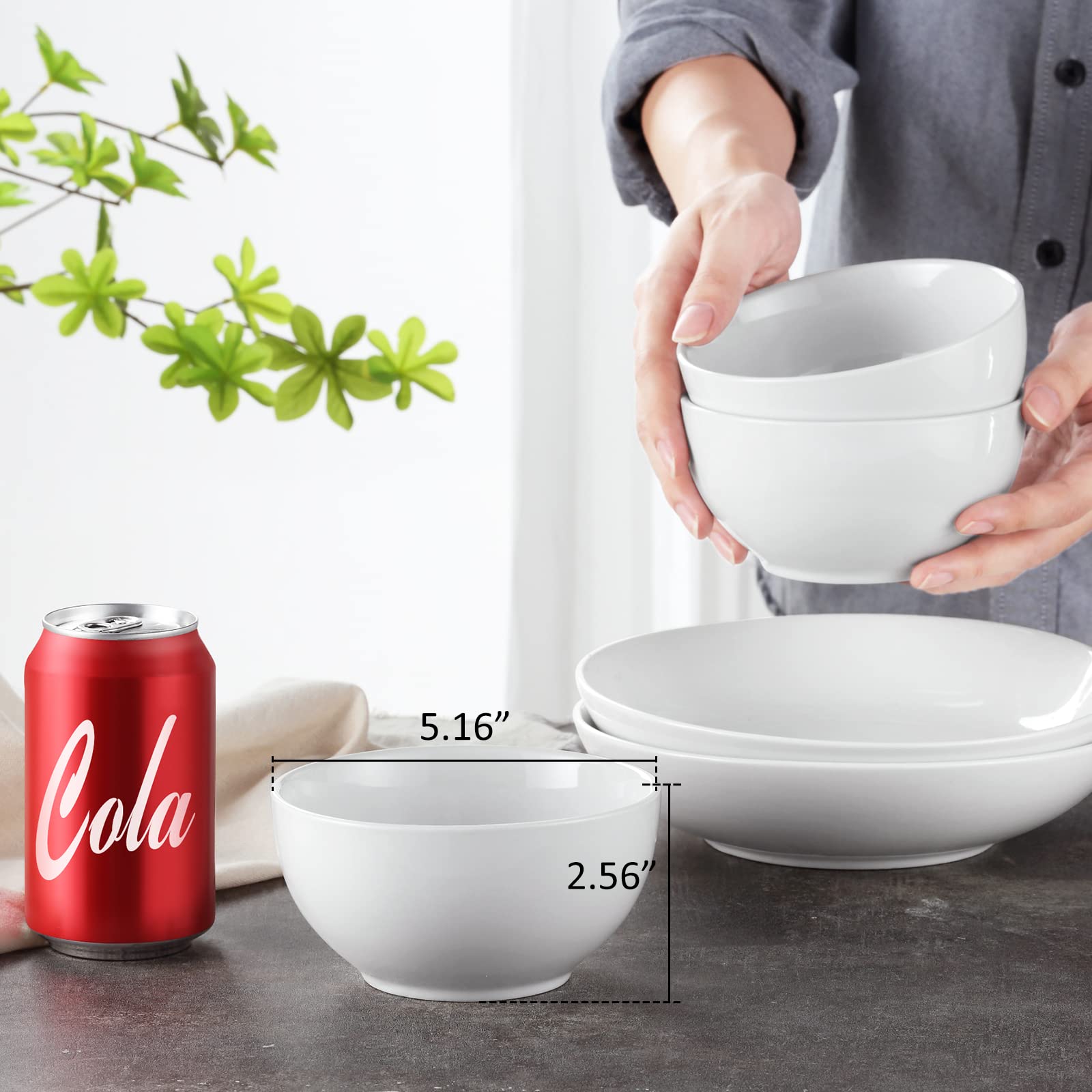 Yedio Pasta Bowls and Porcelain Bowls Set Bundle