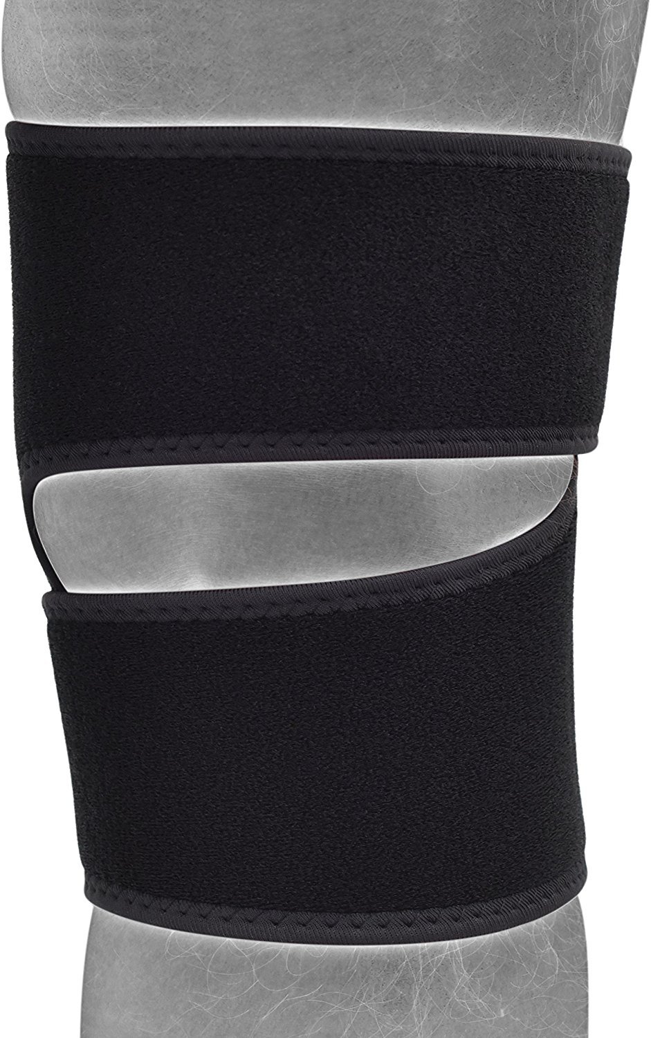 RDX Knee Support Brace, Adjustable Elasticated Compression Guard for Tendonitis, Joint Pain Relief, Arthritis, ACL, Meniscus Tear, Strain Protector for Sports Workout. SOLD AS SINGLE ITEM.
