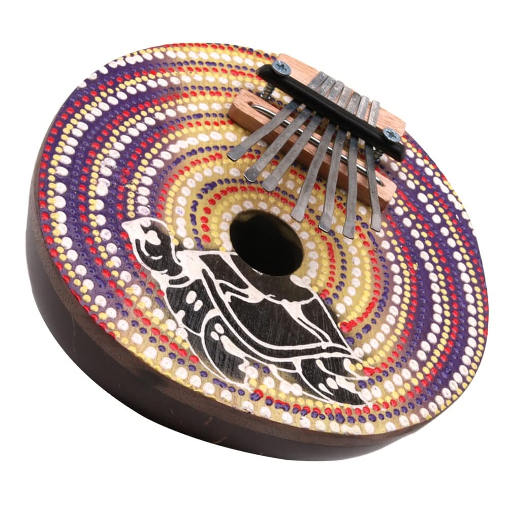 WSSBK Coconut Shell Finger Piano Thumb Piano 7-Tone Seven-Tone Kalimba Painted Kalimba Musical Instrument Beginner