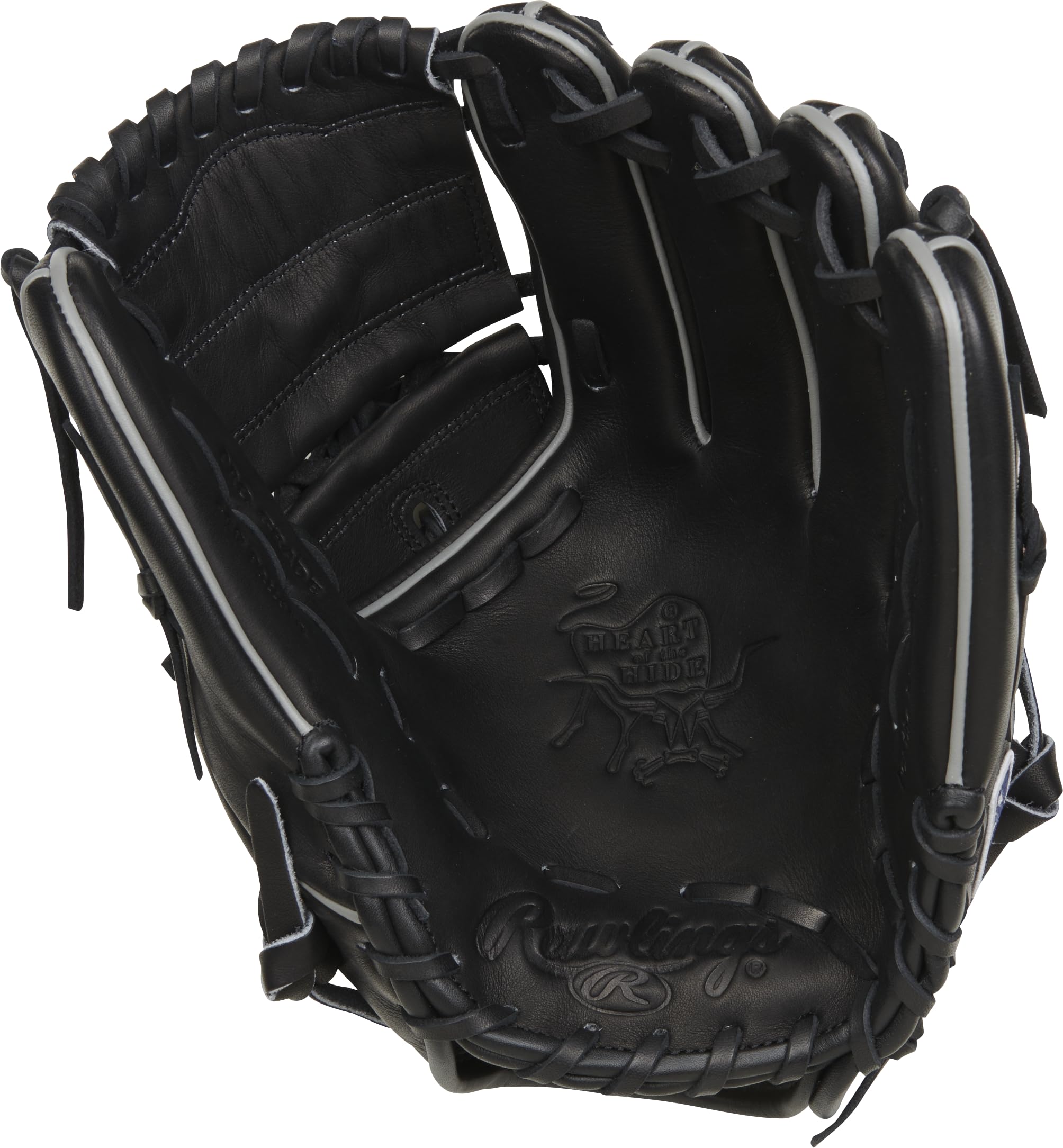 Rawlings | HEART OF THE HIDE TRADITIONAL Baseball Glove | Right Hand Throw | 12" - Two-Piece Solid Web | Black