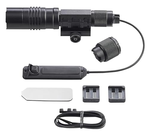 Streamlight 88090 ProTac Rail-Mount HL-X USB 1000-Lumen Rechargeable Multi-Fuel Weapon Light with Integrated Red Aiming Beam, Remote Switch, Tail Switch, and Clips, Black