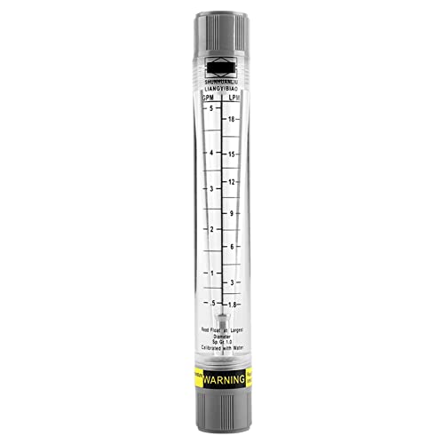 Water Flow Meter,Ozgkee Flow Meter Tube Type Flow Meter for Liquid Pipeline Flowmeter 0.5‑5 Gpm / 1.8‑18 Lpm Flow Meter Water