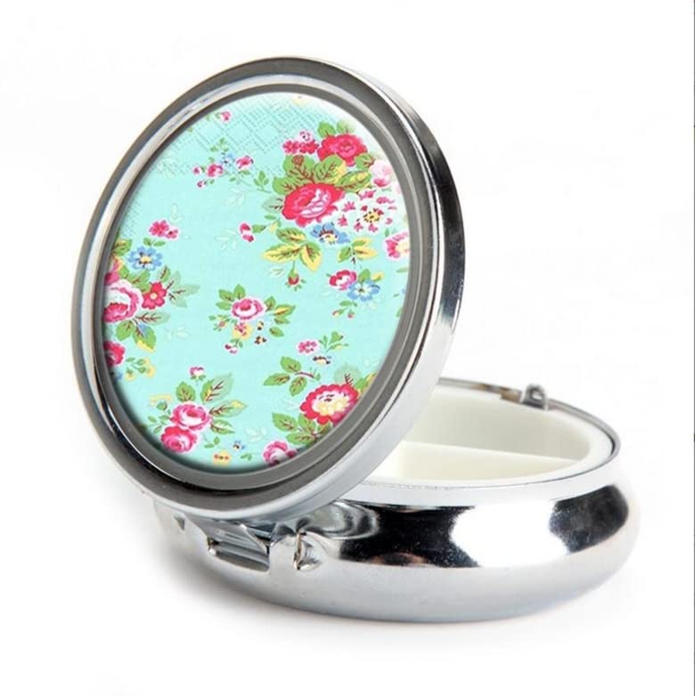 RickOrder Cath Kidston Trailing Custom Pocket or Purse Metal Pill Case Box Medicine Organizer Vitamin Case from