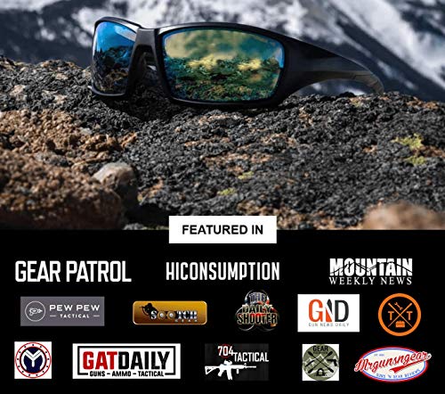 STNGR Ridge Unbreakable Sport Sunglasses for Men - Polarized Shatterproof Ballistic Rated Lenses with 100% UV Protection and Flexible Indestructible Frame (Smoke)