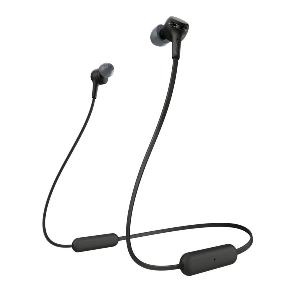 Sony WI-XB400 Extra Bass Wireless In-Ear Headphones (Black) with Knox Gear Noise Isolating Memory Foam Tips & Silicone Earbuds (6 pairs with case) bundle (2 Items)