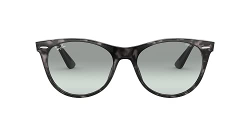 Ray-Ban Rb2185 Wayfarer II Evolve Polarized Round Sunglasses, Grey Havana/Photochromic Azure Gradient Blue, 52 mm