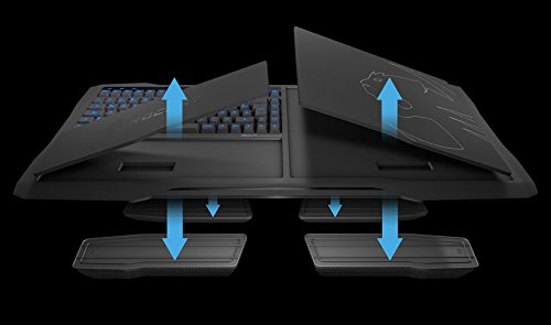 ROCCAT SOVA Gaming Lapboard USB Keyboard English Layout - for PC, Xbox One, PS4, LED Light (Blue), Mechanical Keys, Built-In Mouse Pad, (Part# ROC-12-181)