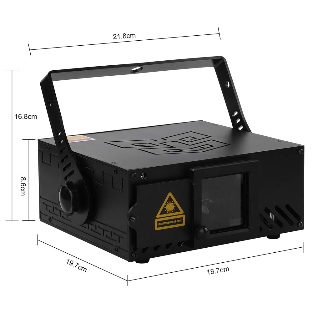 U`King DJ Disco Party Lights RGB Stage Lighting Beam Light Animation 3D Laser Patterns with DMX512 Sound Activated Remote Control for Festival Bar Nightclub Wedding Live Show Church