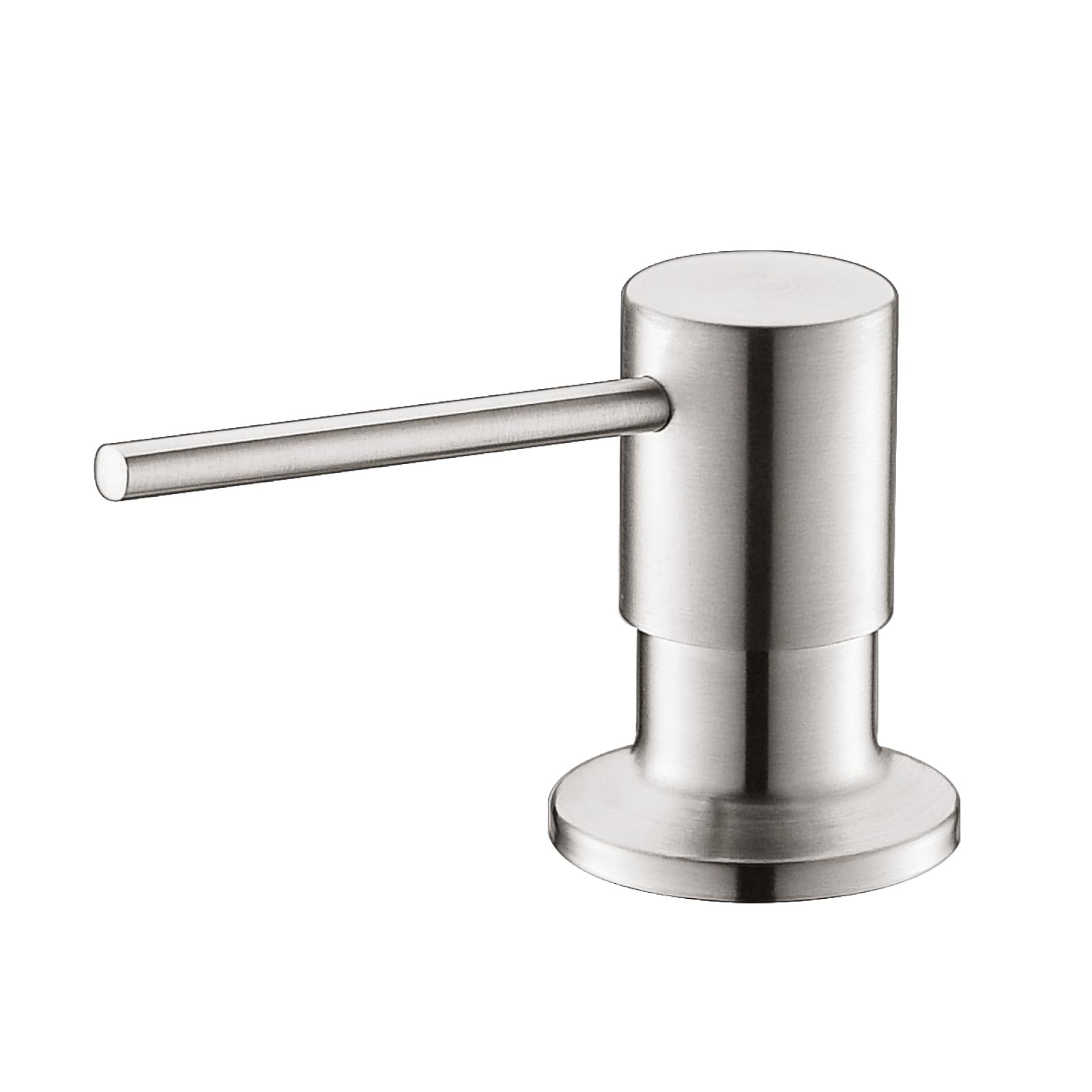 Soap Dispenser for Kitchen Sink, OUEN Brushed Nickel Built in Pump Soap Dispensers, Stainless Steel Sink Soap Dispenser or Lotion Dispenser Pump with Above the Sink Refillable 17OZ Large Liquid Bottle