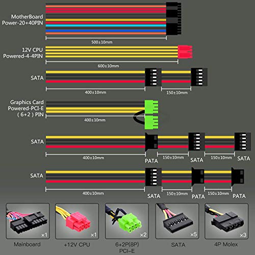 Power Supply 600W Semi Modular 80+ Bronze, GAMEMAX VP-600-RGB(Modular)
