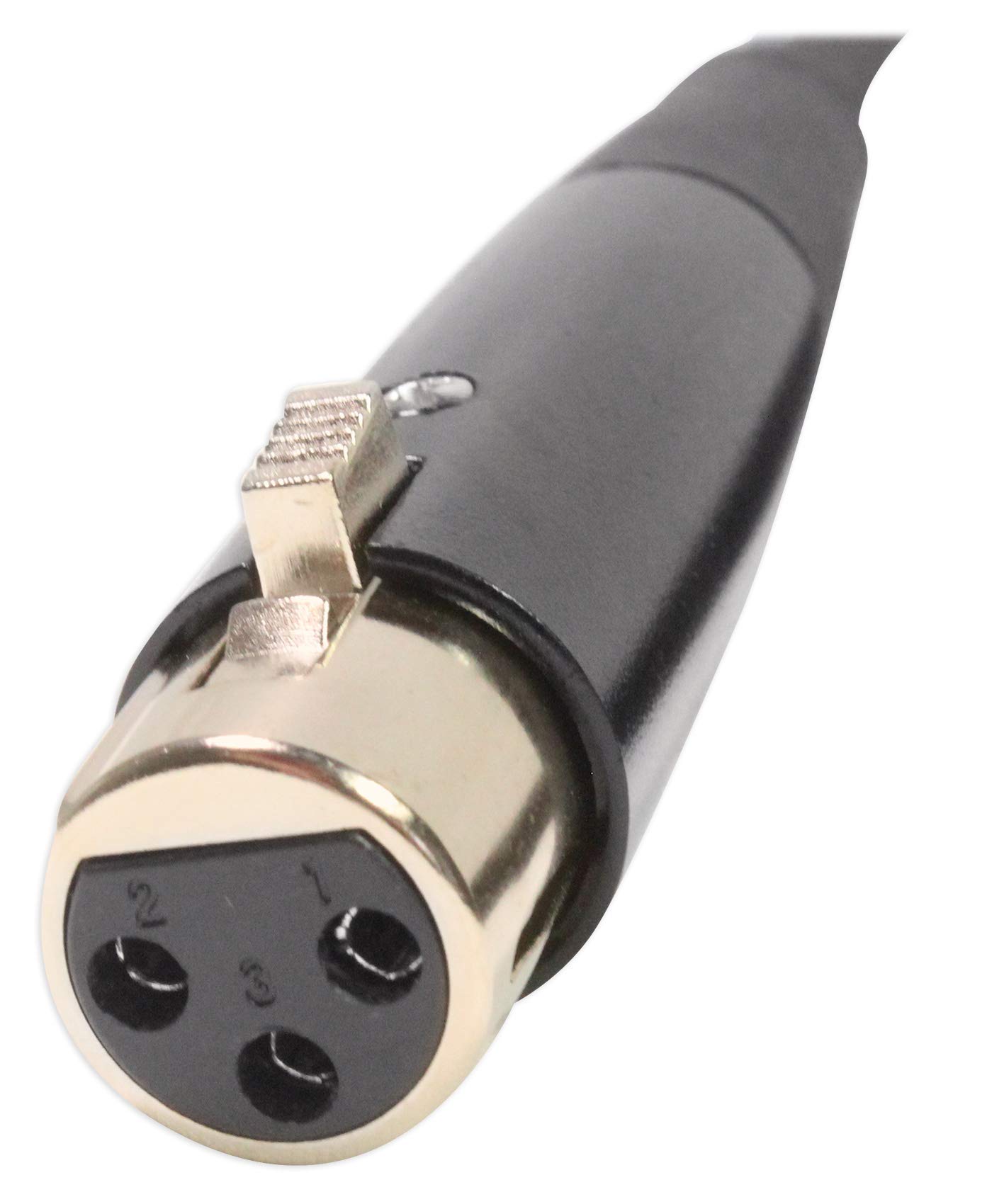 Rockville Female to Male XLR Mic Cable,100% Copper, Black, 20 Foot (RCXFM20E-B)