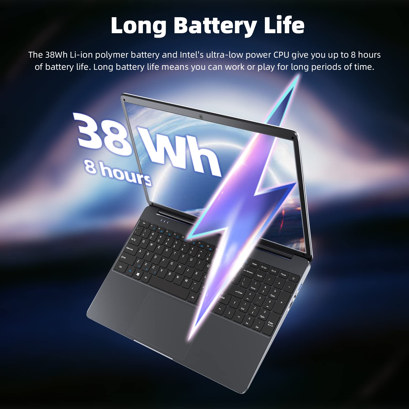 SGIN Laptop, 15.6 Inch FHD 1920x1080 Display, Laptops Computer (12GB DDR4 512GB SSD) with Intel Celeron N5095 Processor(Up to 2.9GHz), Bluetooth 4.2, Webcam, WiFi