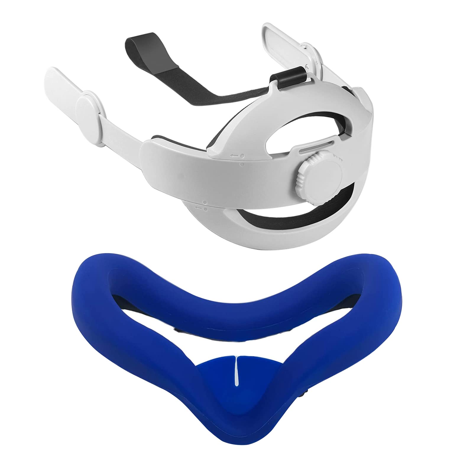 TATACO VR Silicone Cover Eye Pad (Blue) and Removable Head Strap