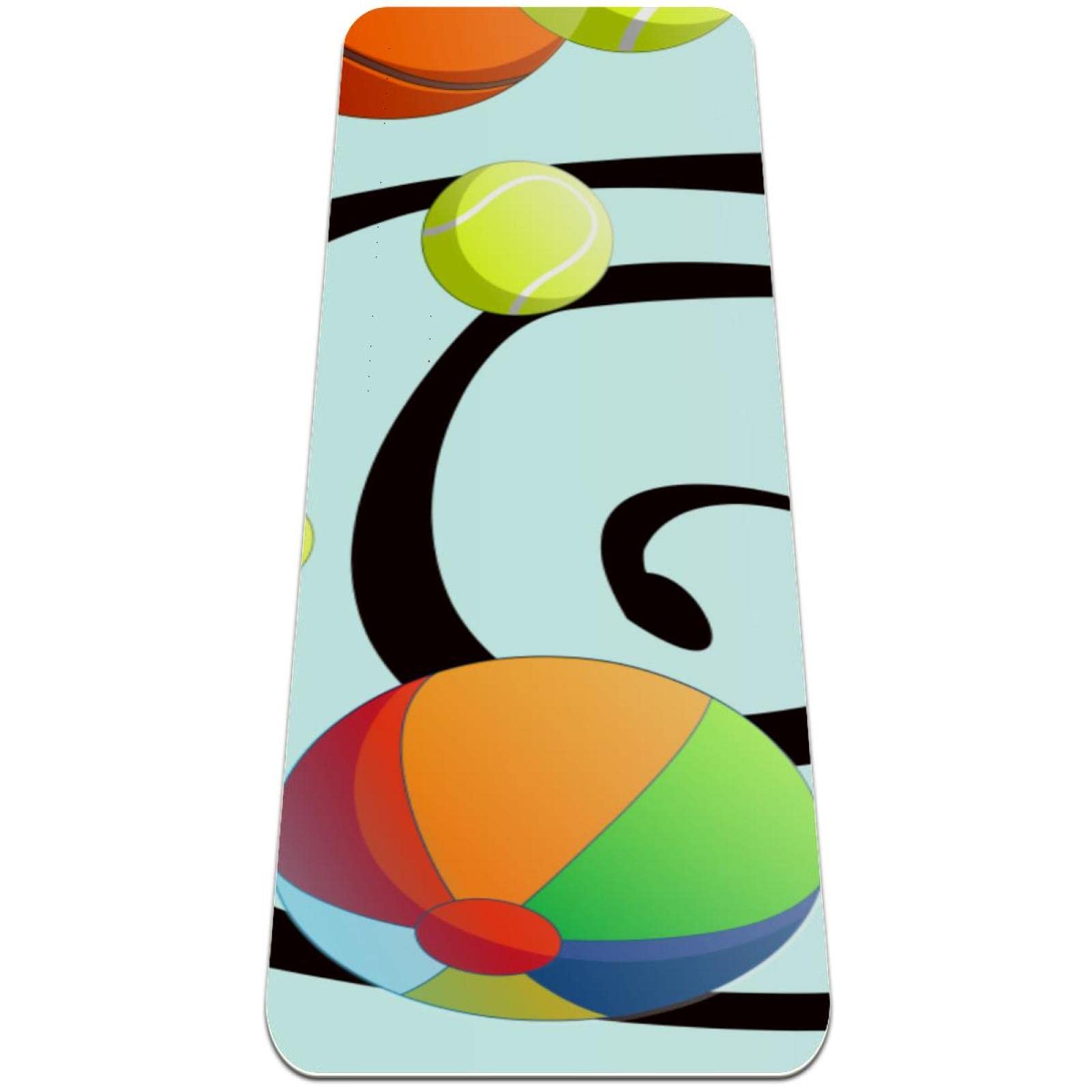 Yoga Mat, Yoga Mats for Home Workout, Workout Mat, Exercise Mats, Pilates Mat, Balls Spiral 3D