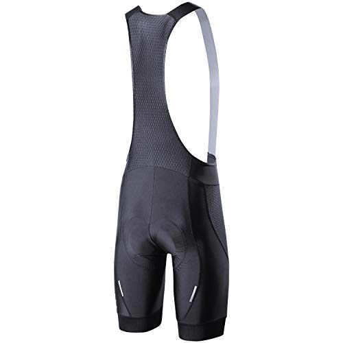 Souke Sports Men's Cycling Bike Bib Shorts 3D Padded Biking Bicycle Shorts Elastic Compression MTB Riding Pants (Black,Large)…