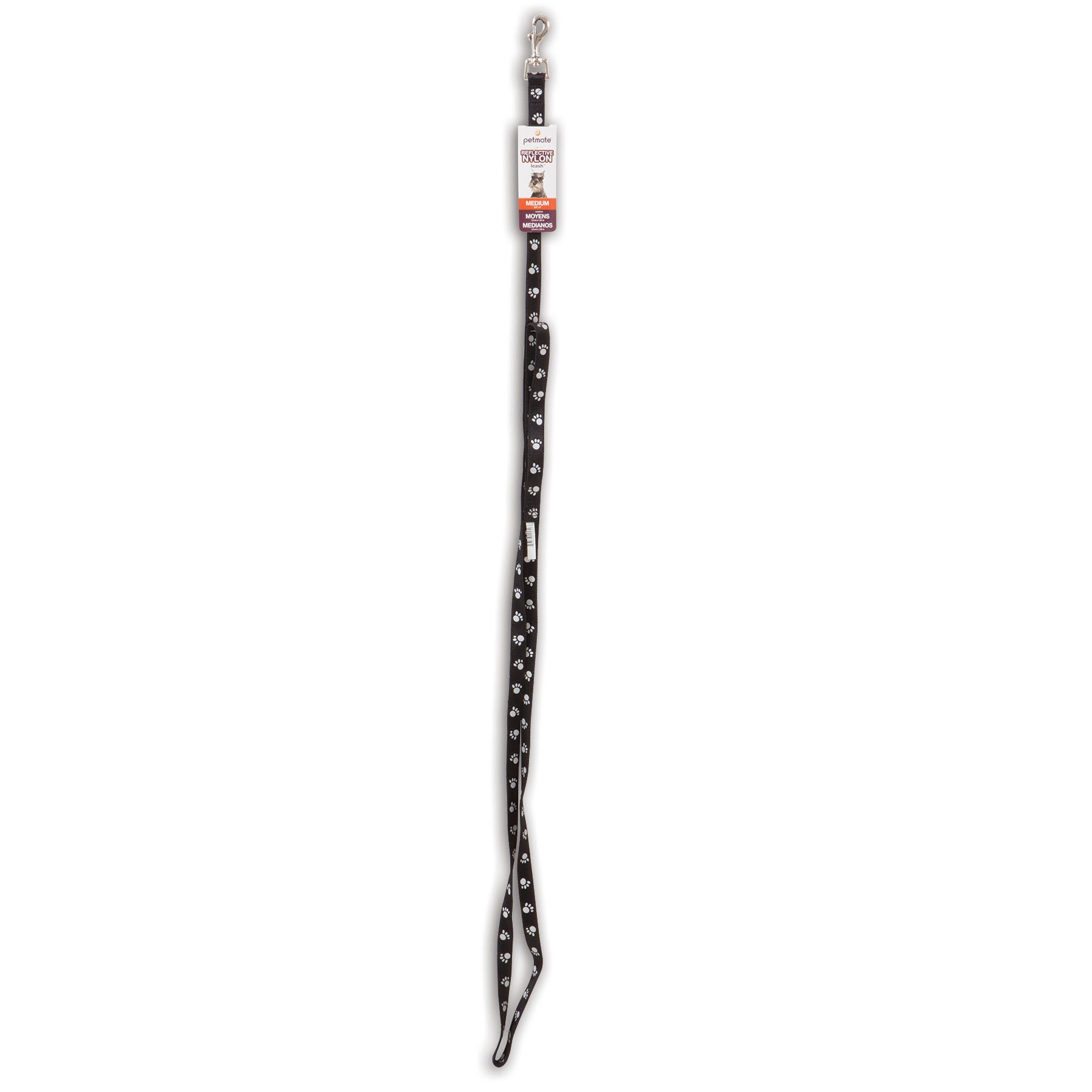 Petmate Aspen PET Products 22454 Nylon Reflective Dog Leash, 5/8 by 6-Feet, Black