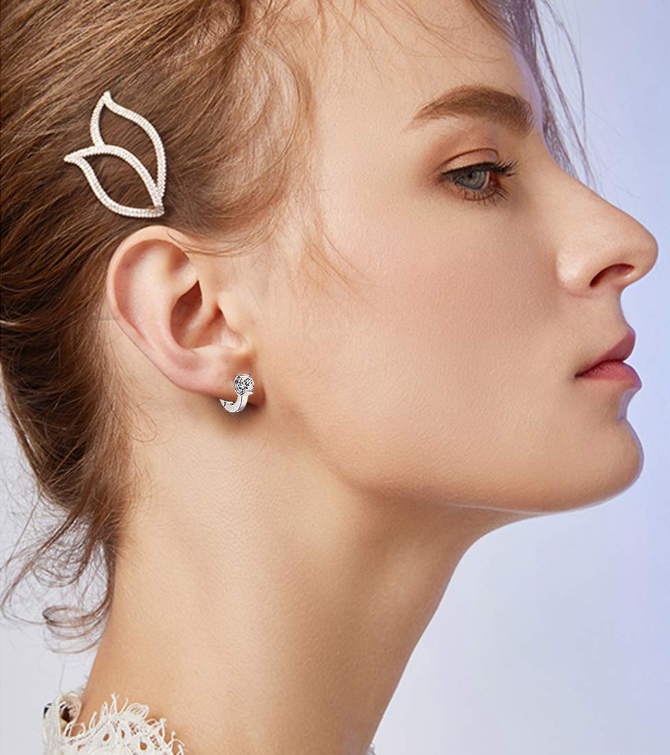 Sllaiss Sterling Silver Hoop Earrings for Women Small Silver Hoop Earrings Hypoallergenic Earrings