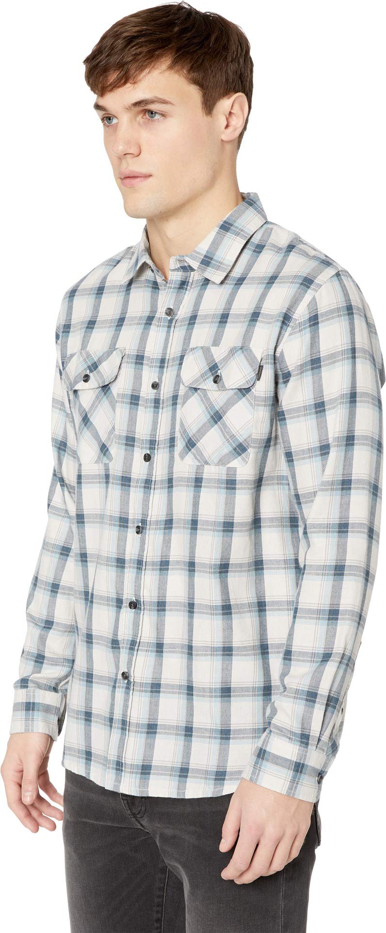 Rip Curl Men's Benton Flannel, Off White, S