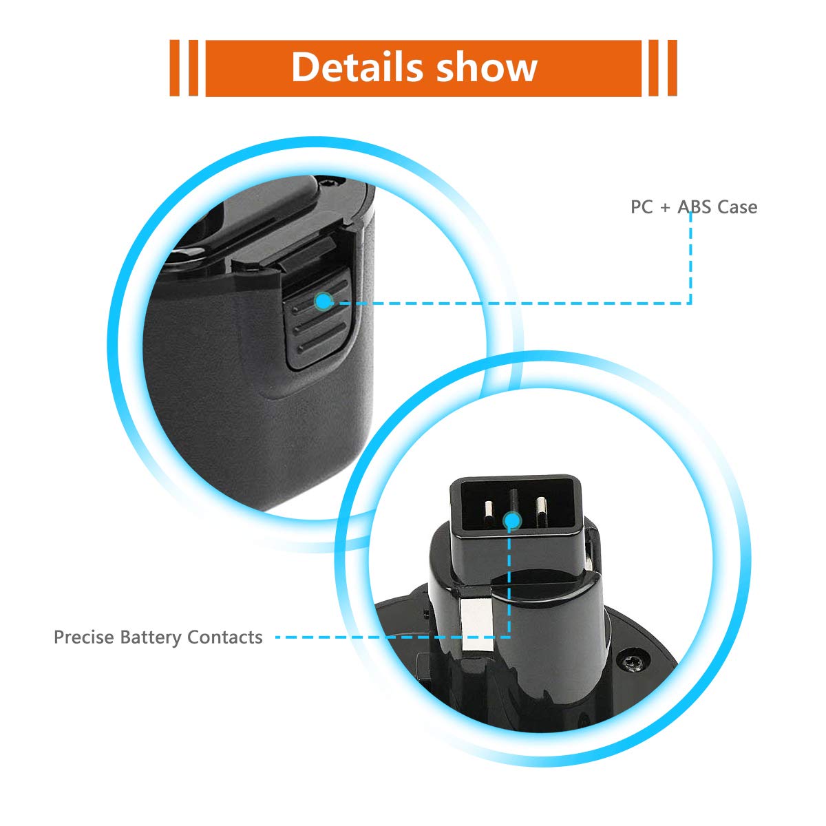 POWTREE 9.6V 3.0Ah Ni-MH Replacement Battery for Black and Decker PS120 Battery Pack Compatible with Dewalt Dw9061 Dw9062 De9036 De9062 Dw9614 Dw050 Black and Decker PS120