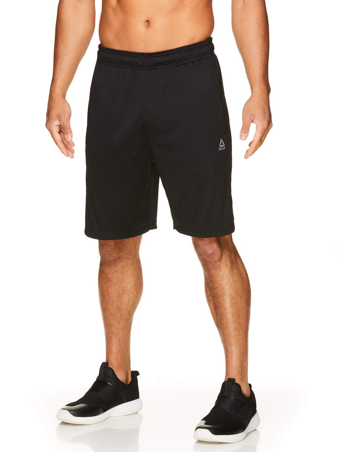 Reebok Men's Drawstring Shorts - Athletic Running & Workout Short w/Pockets - Fixed Training Black, Small